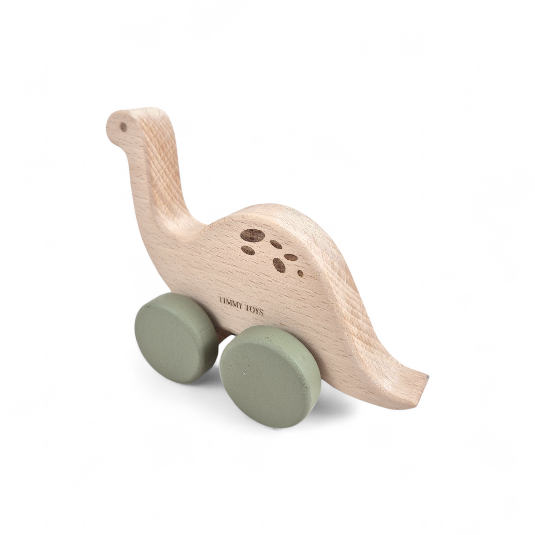 Brontosaurus Dinosaur Wooden Toy Wheely – Timmy Toys